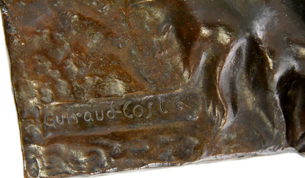 Art Deco bronze sculpture nude lady with borzoi dog. - Deconamic