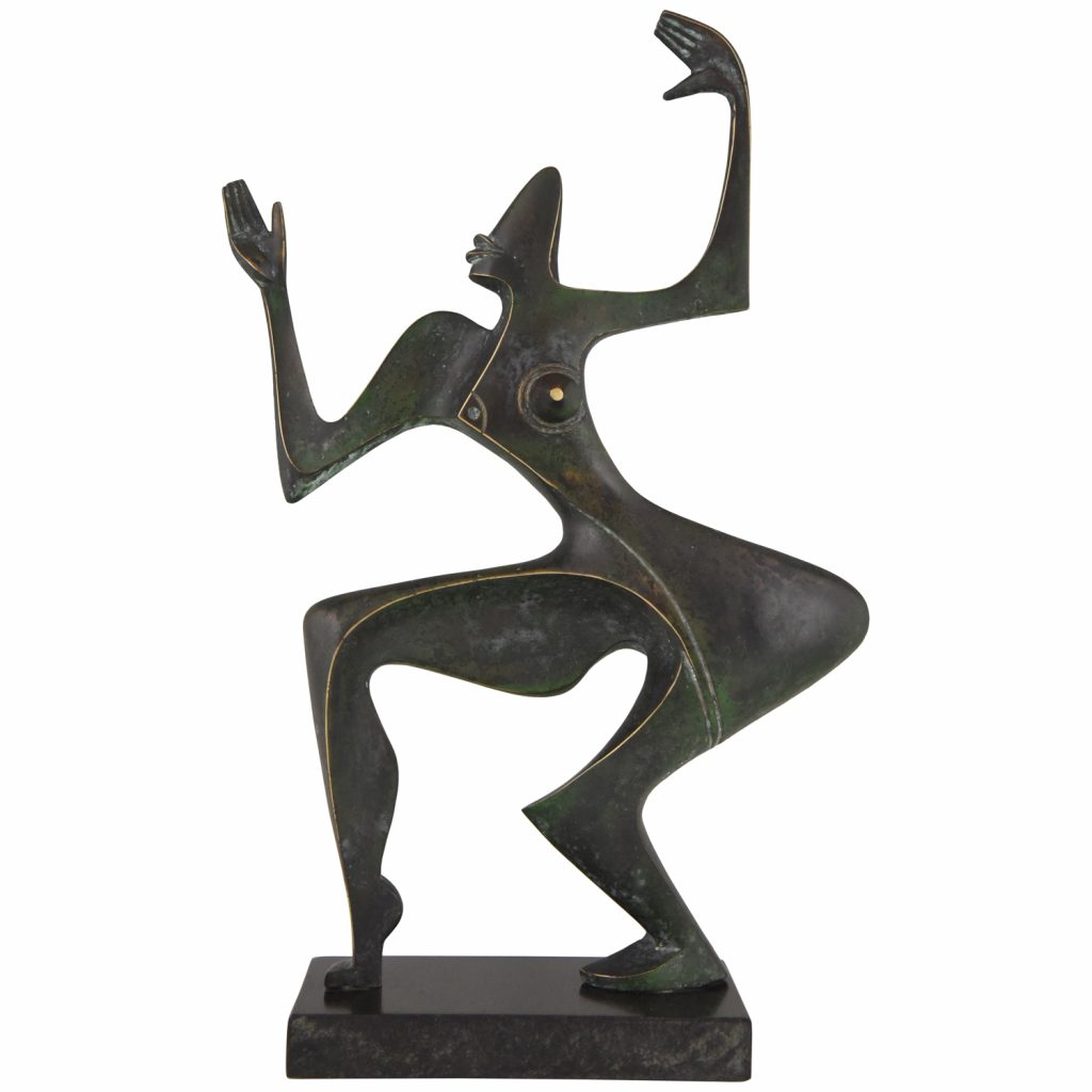 Modern bronze sculpture of a dancer - Deconamic
