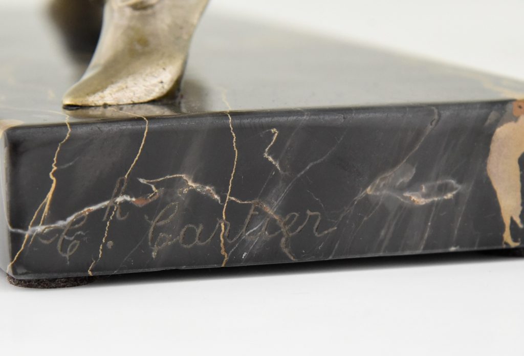 Art Deco bronze sculpture cubist dancers Pierrot and Colombine - Deconamic