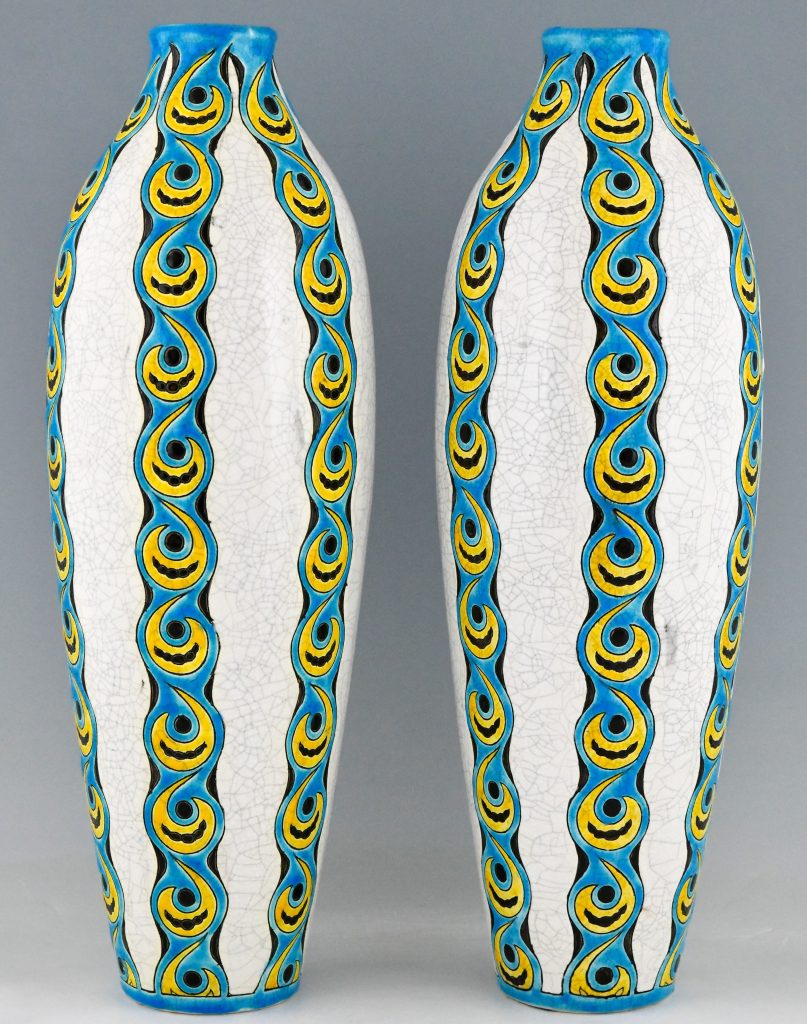 Pair of Art Deco ceramic vases - Deconamic