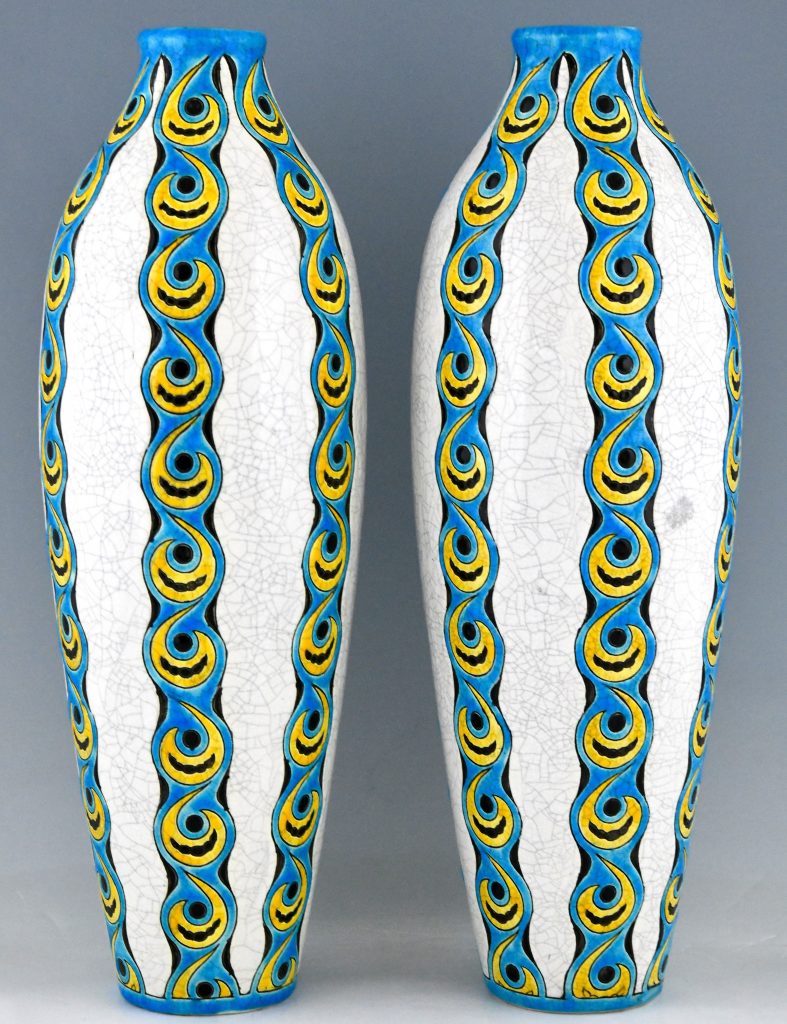Pair of Art Deco ceramic vases - Deconamic