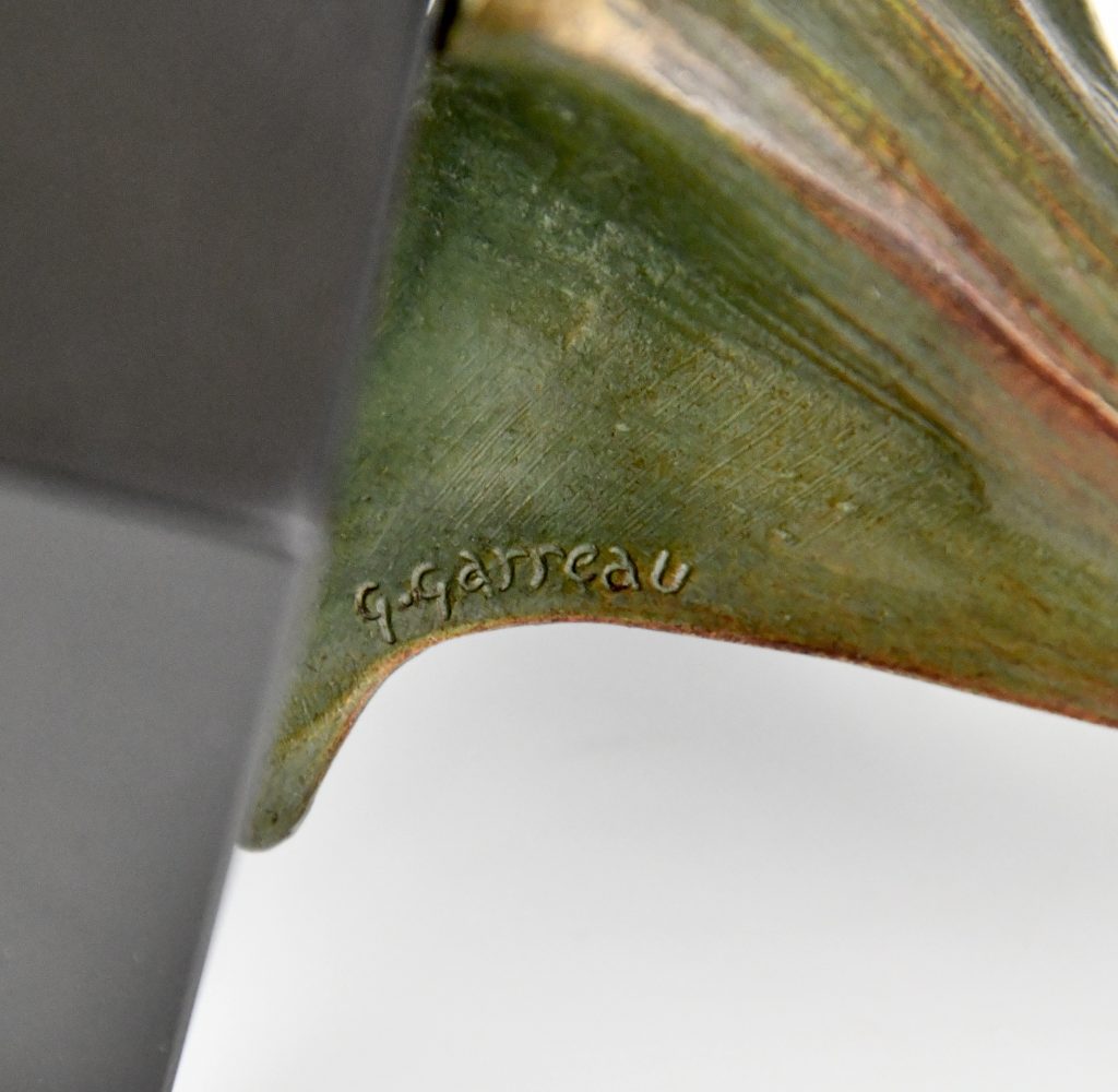 Art Deco bronze goldfish bookends - Deconamic