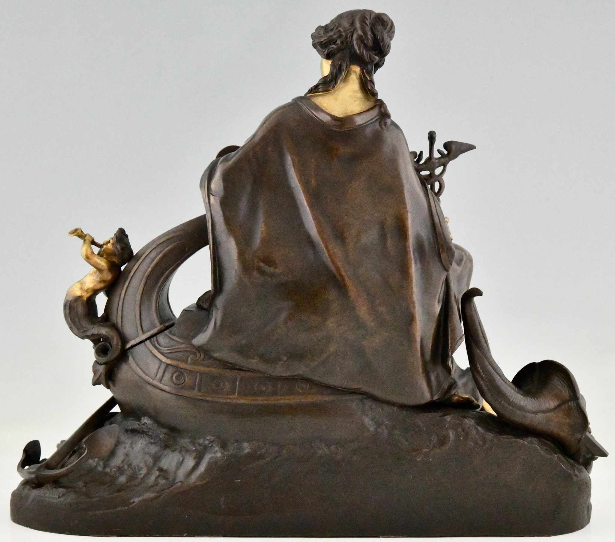 Antique bronze sculpture Fortune, Allegory of Sea Trade. - Deconamic