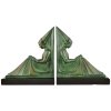 Art Deco bookends reading Medieval ladies. - Deconamic