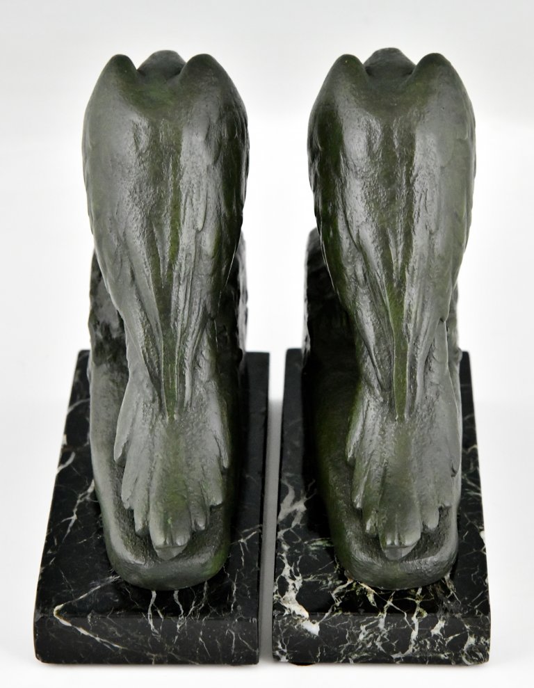 Art Deco parrot bookends. - Deconamic