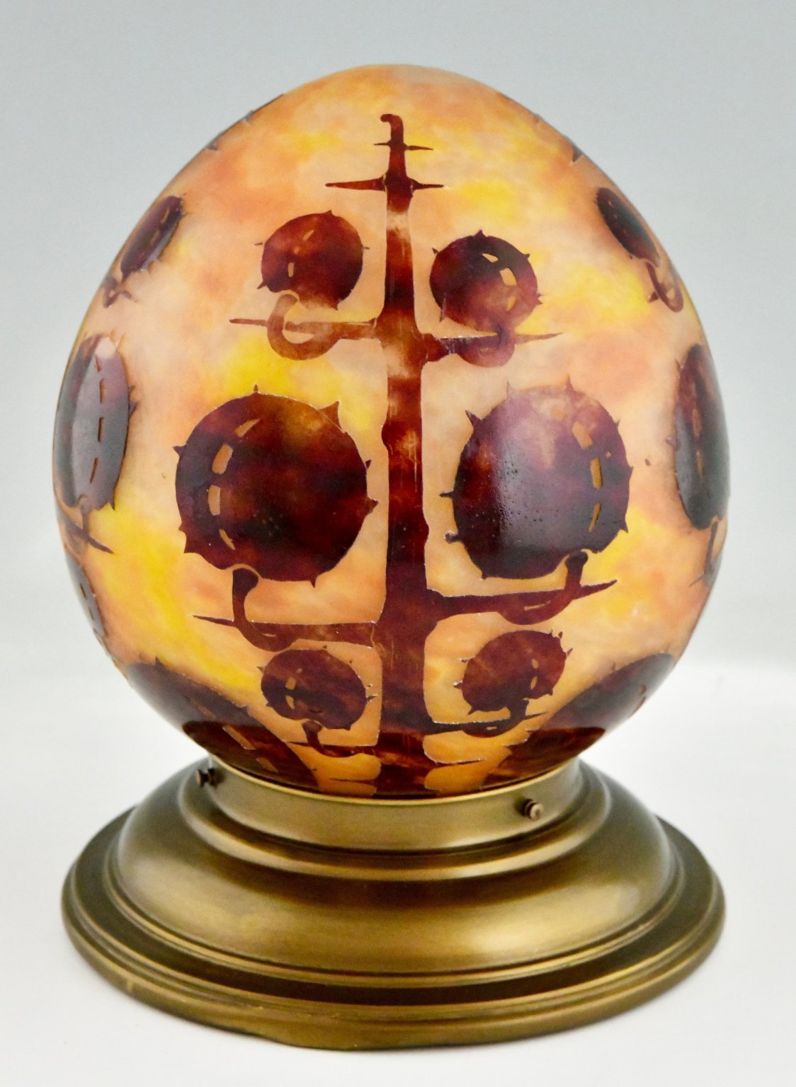 Marrons, Art Deco Cameo glass ceiling light. - Deconamic