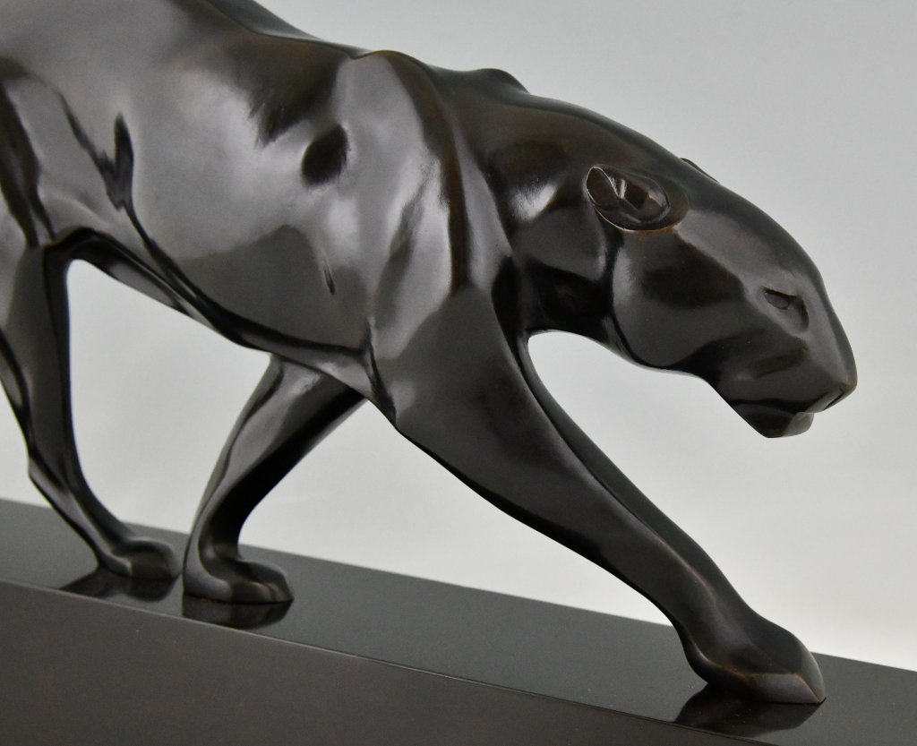Art Deco bronze sculpture of a panther 65 cm. - Deconamic