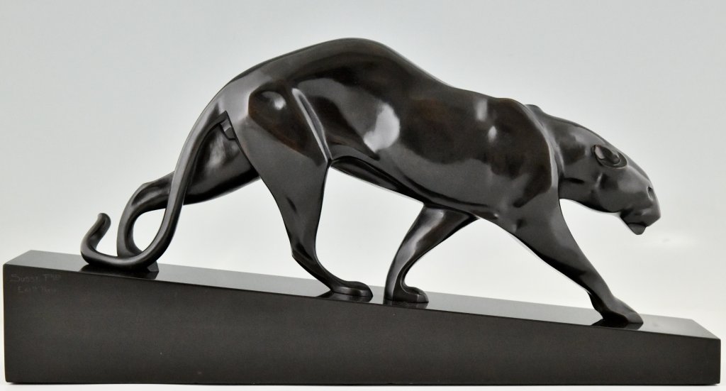 Art Deco bronze sculpture of a panther 65 cm. - Deconamic