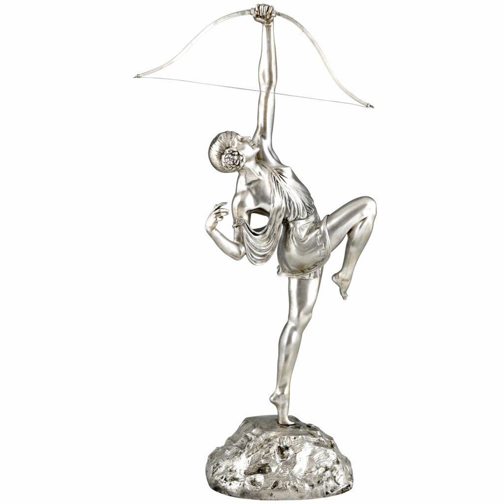 Art Deco Bronze Sculpture Of Two Panthers Deconamic