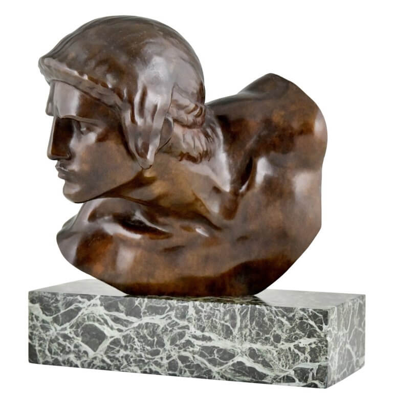 Art Deco bronze sculpture of two panthers - Deconamic