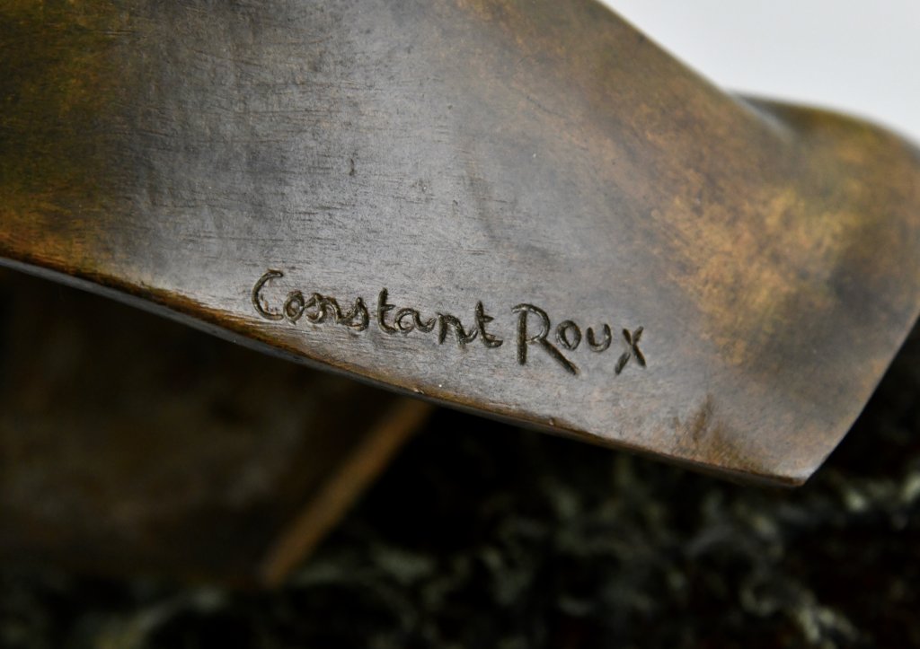 Art Deco bronze sculpture bust of Achilles - Deconamic