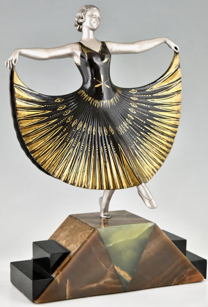 Art Deco sculpture of a dancer. - Deconamic