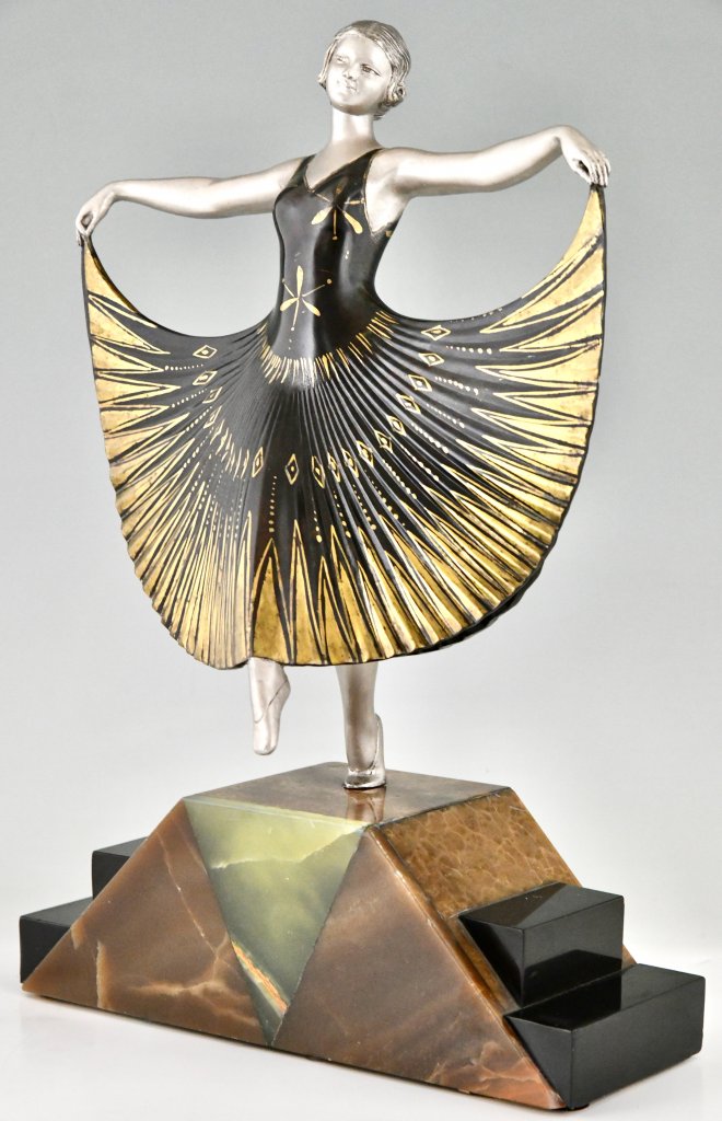 Art Deco sculpture of a dancer. - Deconamic