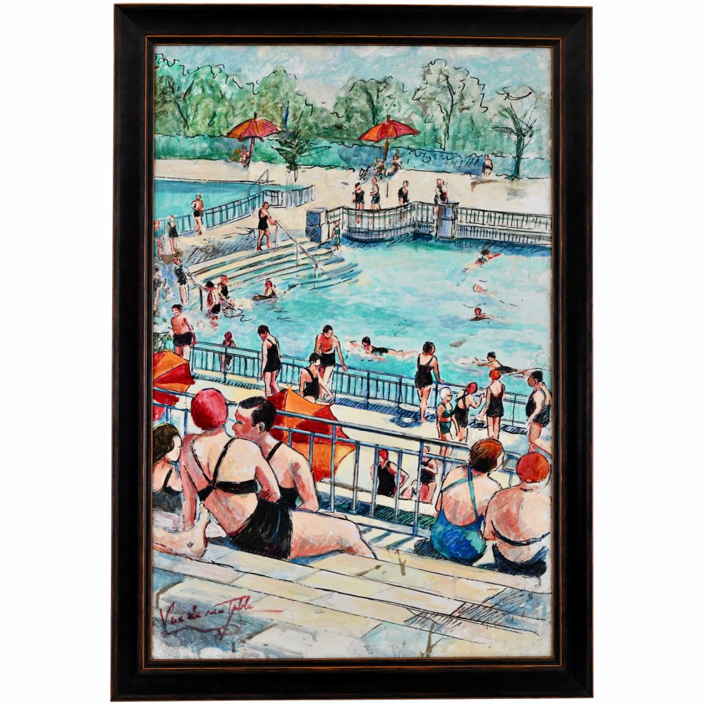 Art Deco painting swimming pool - Deconamic