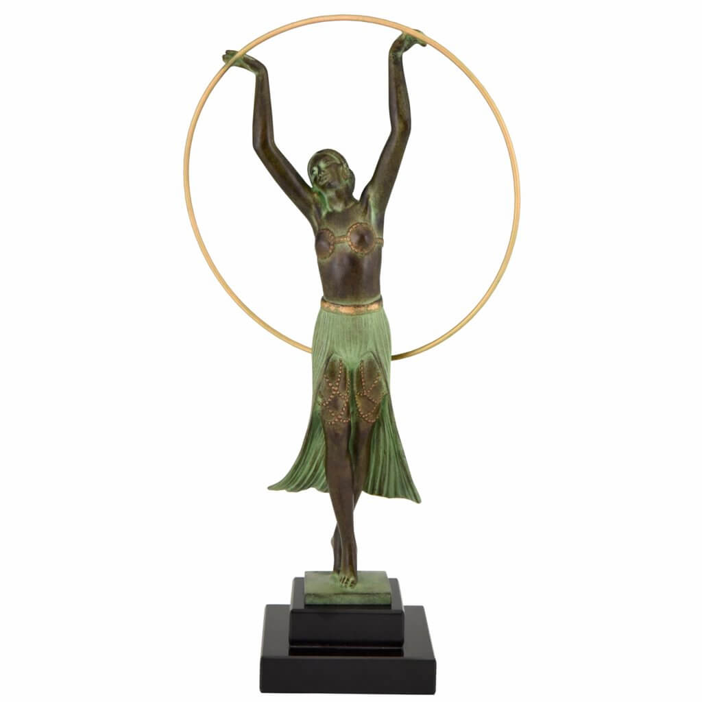 Art Deco style sculpture hoop dancer BAYADERE - Deconamic
