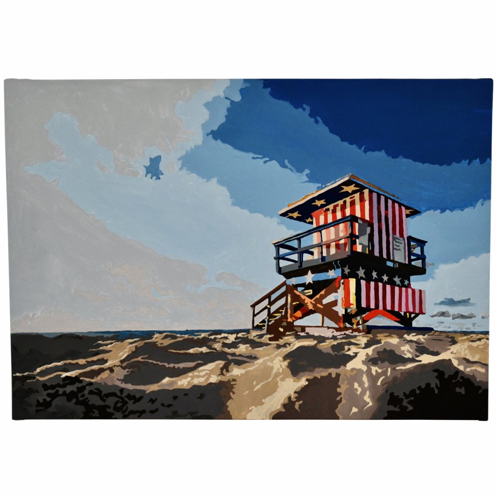 Painting Miami Beach LIFEGUARD STAND. - Deconamic