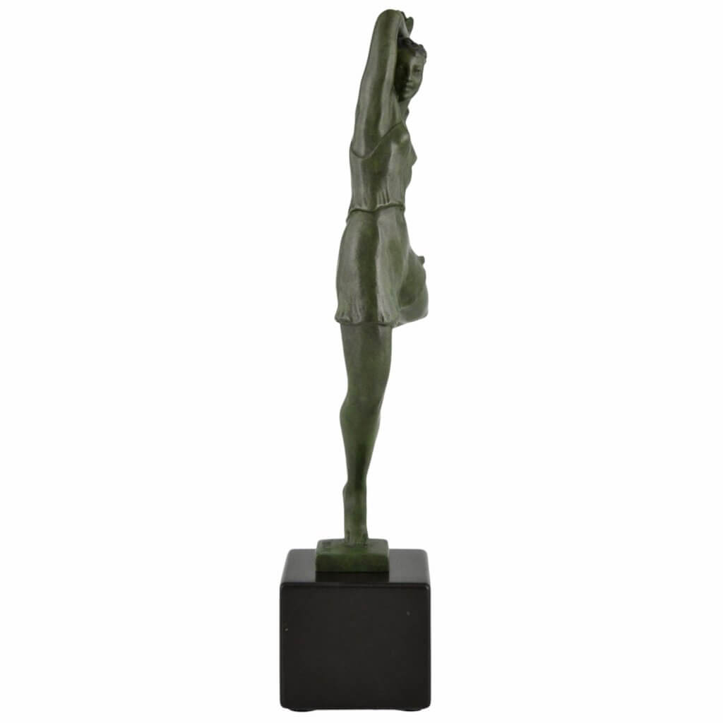 Art Deco sculpture of a dancer Allégresse. - Deconamic